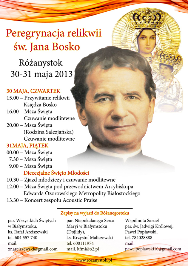 Relikwie św. Jana Bosko w Różanymstoku Relikwie św. Jana Bosko w Różanymstoku